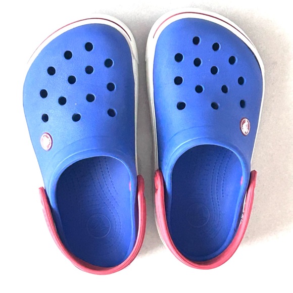 CROCS | Shoes | Crocs Blue And Red Kids Shoes | Poshmark